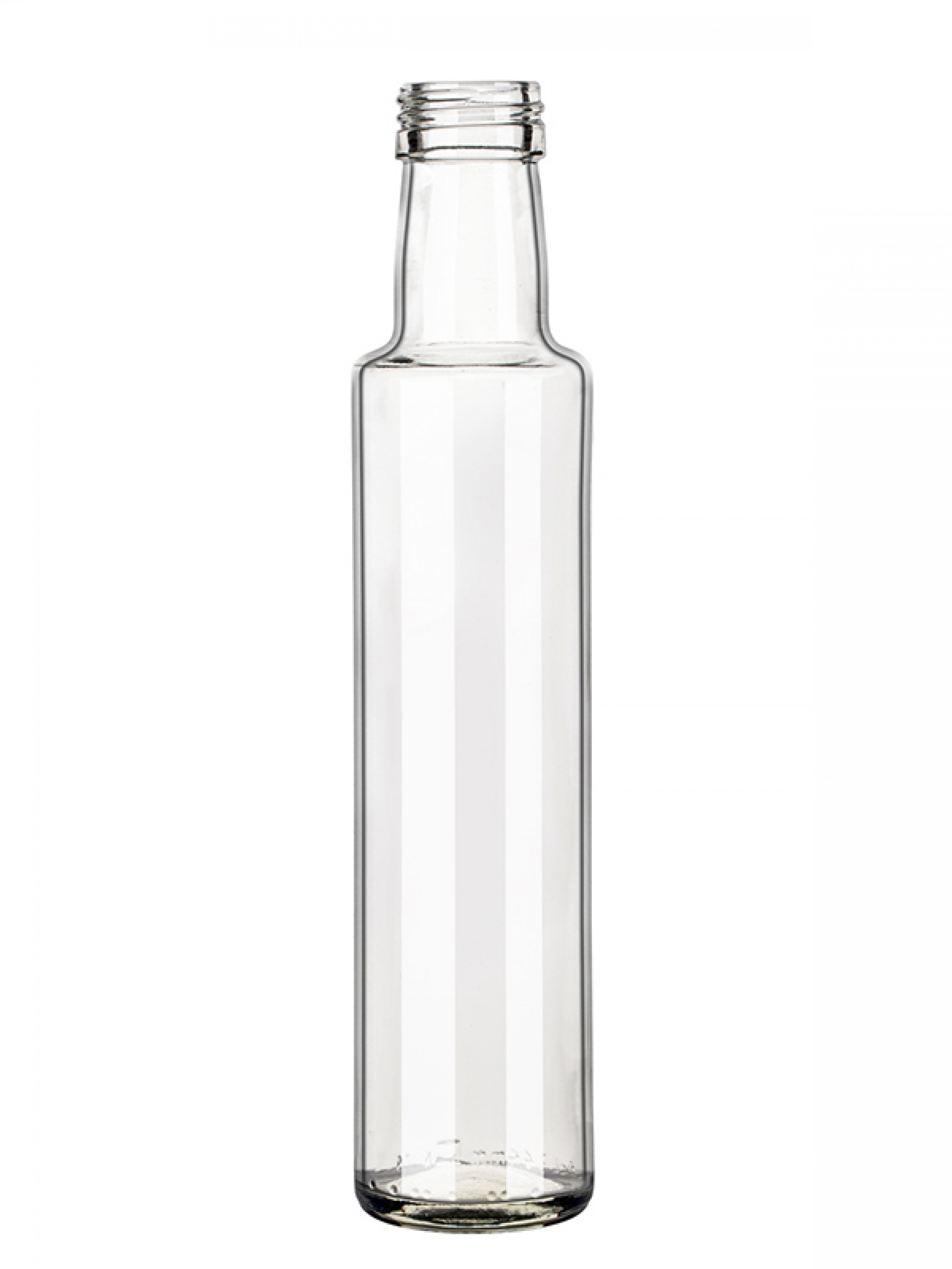 Μπουκάλι 250ml Γυάλινο Στρόγγυλο Dorica Λευκό – Grafosystems